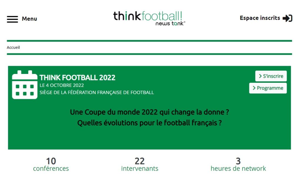 Think Football 2022 - News Tank - ECOFOOT.FR