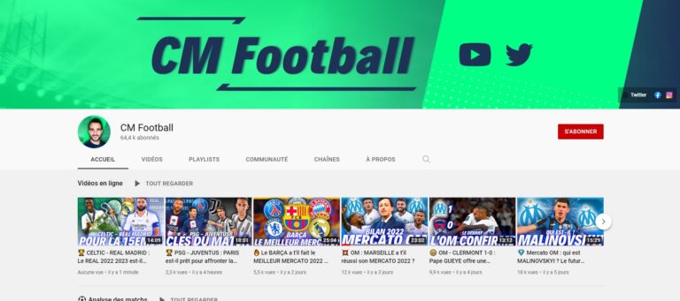 CM Football : la chaîne Youtube qui ne cesse de grandir